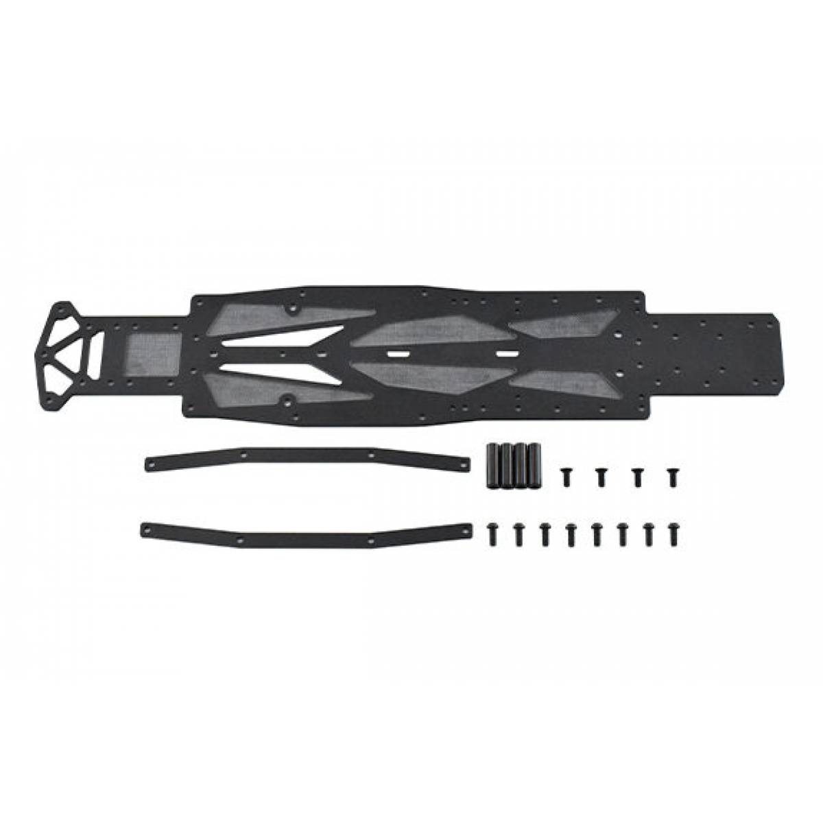 RDX Black FRP Main Chassis & Side Deck Set